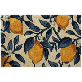 Lemon Vine Cream/Blue size 24"x36" - Bed Bath & Beyond - 41646240